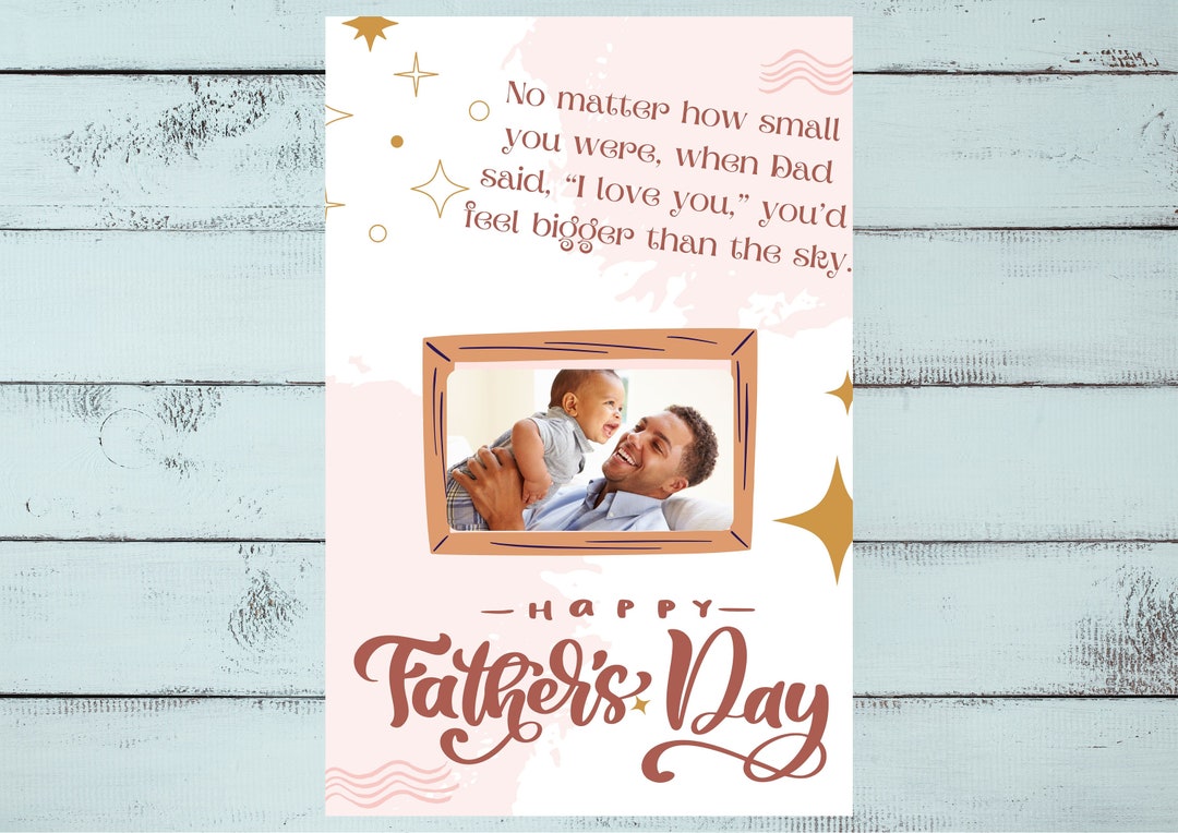 Happy Fathers Day Card, Daddy Scan Photo Card, Daddy to Be Card, Gift ...