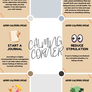 11 Calming Techniques Calm Down Corner Posters Print - Etsy