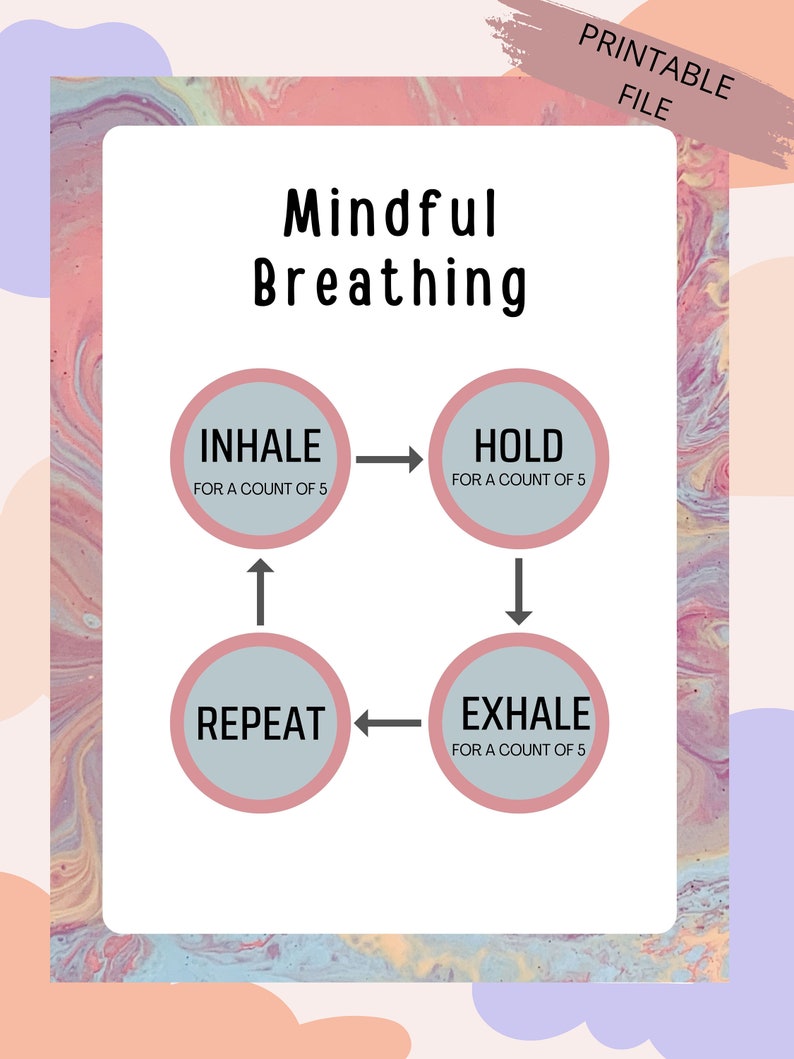 Finger Tracing Calming Cards, Printable Mindfulness Flash Cards, Calm ...