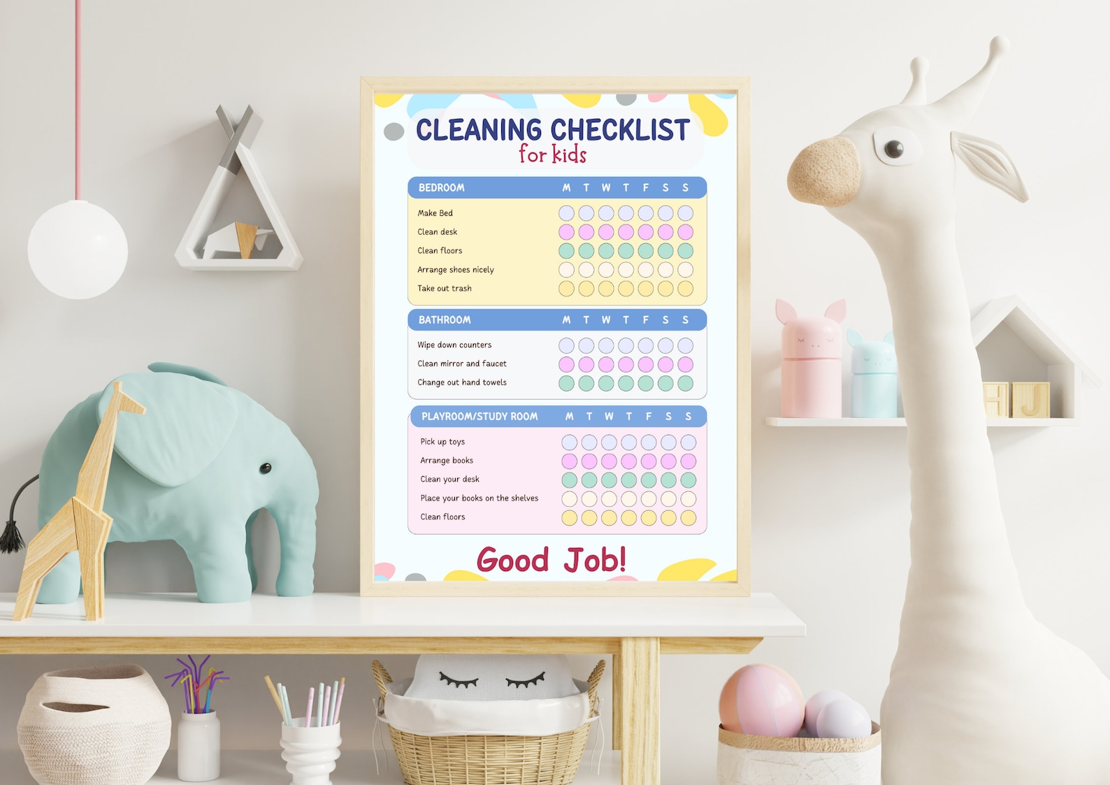 EDITABLE Cleaning Checklist for Kids, Cleaning Planner, Cleaning ...