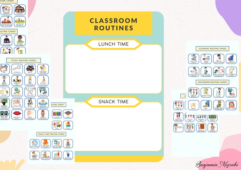 Classroom Routine Cards I Visual Schedule Cards Toddler Preschool ...