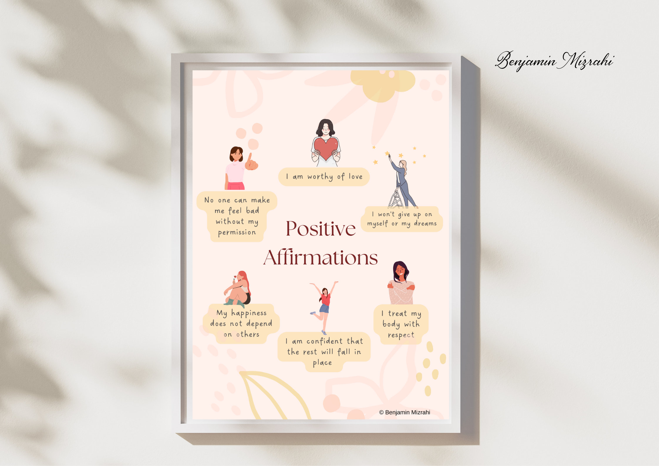 Positive Affirmations Poster Self-talk Therapy Poster Inner Voice Self ...