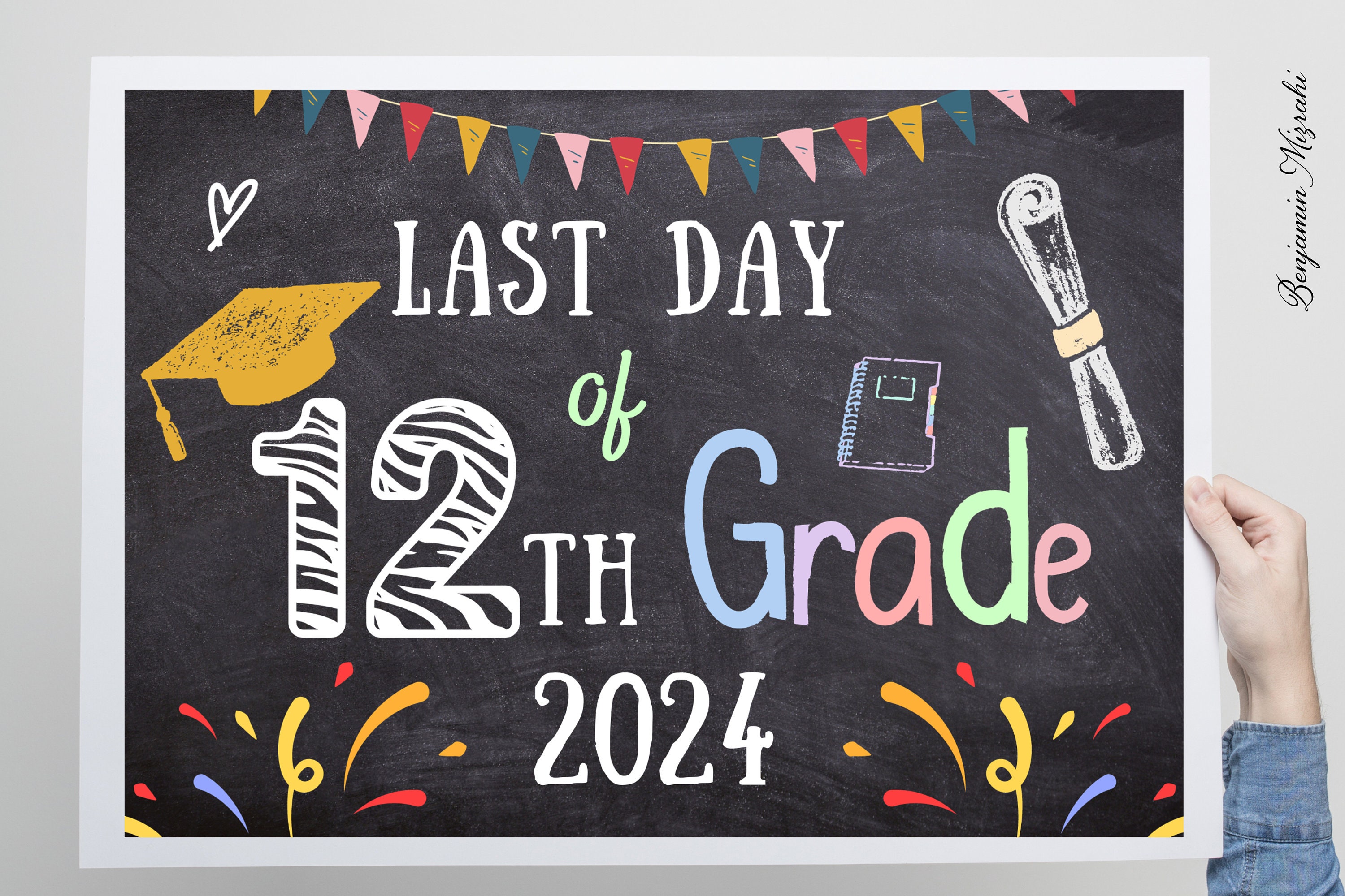 Last Day of School Sign, Printable School Poster, School Sign, End of ...
