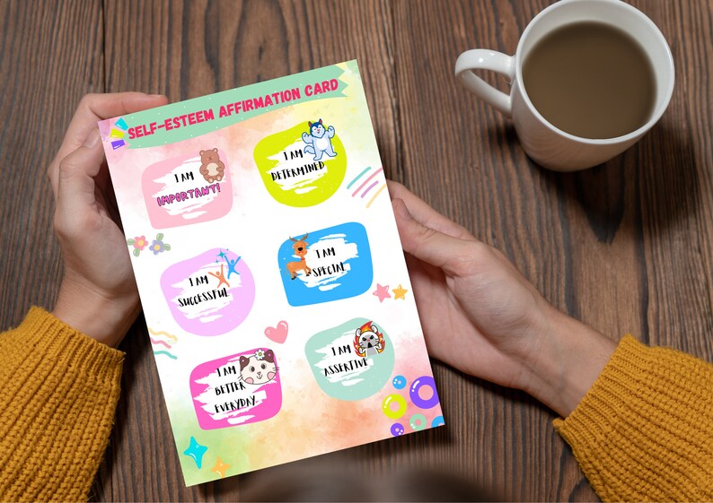 Self Esteem Affirmation Cards, Printable, Confidence, Positive ...