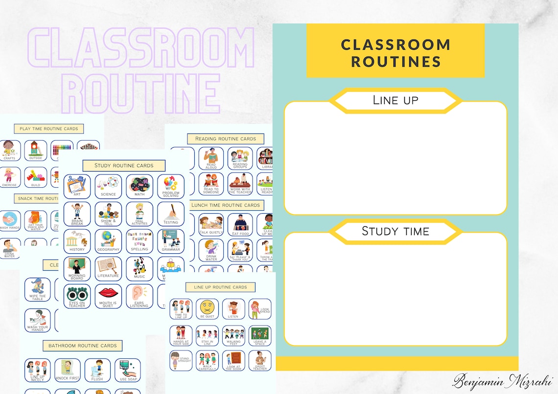 Classroom Routine Cards I Visual Schedule Cards Toddler Preschool ...