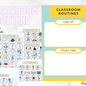 Classroom Routine Cards I Visual Schedule Cards Toddler Preschool ...