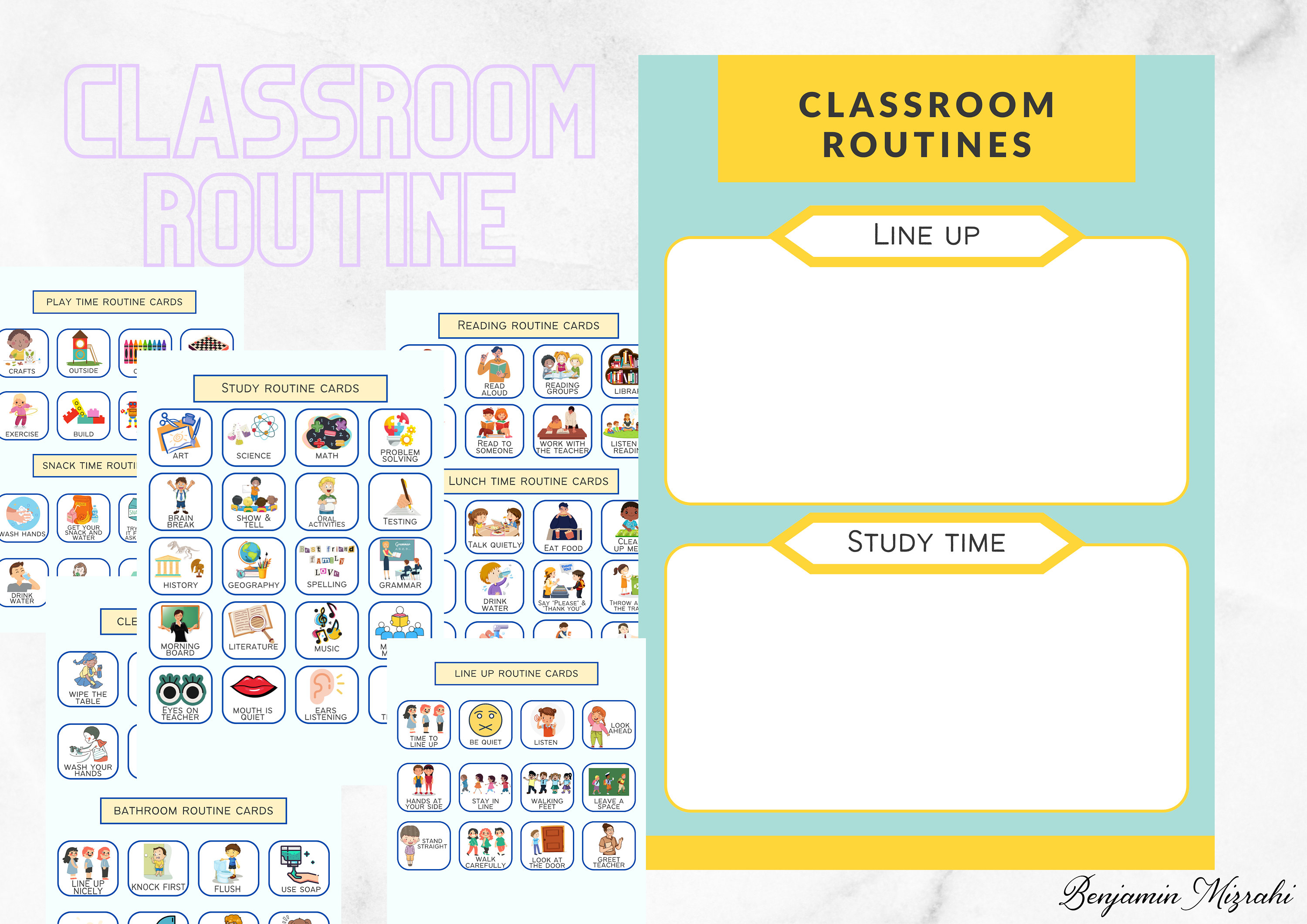 Classroom Routine Cards I Visual Schedule Cards Toddler Preschool ...
