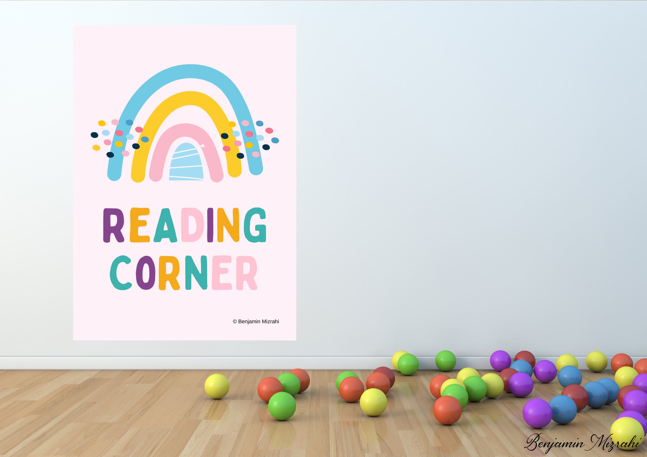 Reading Corner Sign, Reading Nook Print, Boho Rainbow Classroom Decor ...