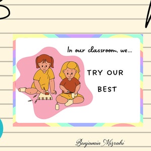 Classroom Rules Printable Art, Classroom Decor, School Posters, Teacher ...