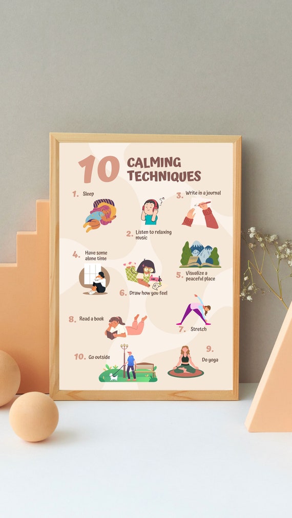 10 Calming Techniques Calm Down Corner Posters Print - Etsy