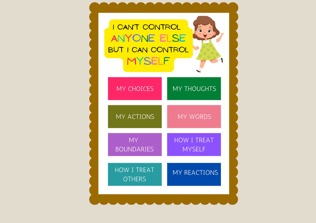 Things I Can Control Mental Health Poster Control Myself Therapy Poster ...