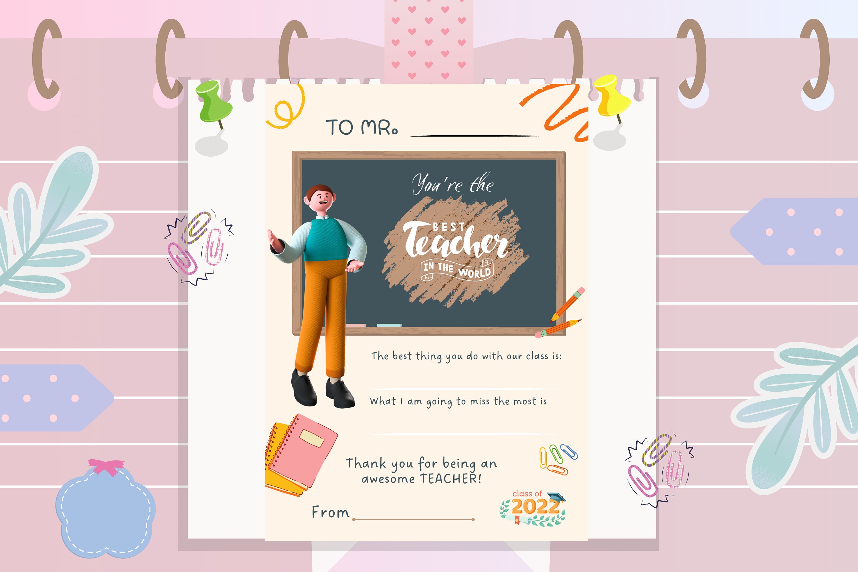 Teacher Appreciation Week Printable, You're the Best Teacher, Printable ...