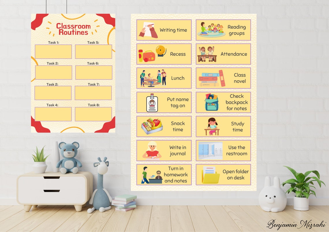 Classroom Routine Cards I Visual Schedule Cards Toddler - Etsy