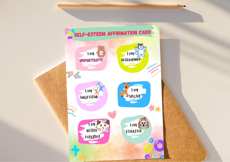 Self Esteem Affirmation Cards, Printable, Confidence, Positive ...