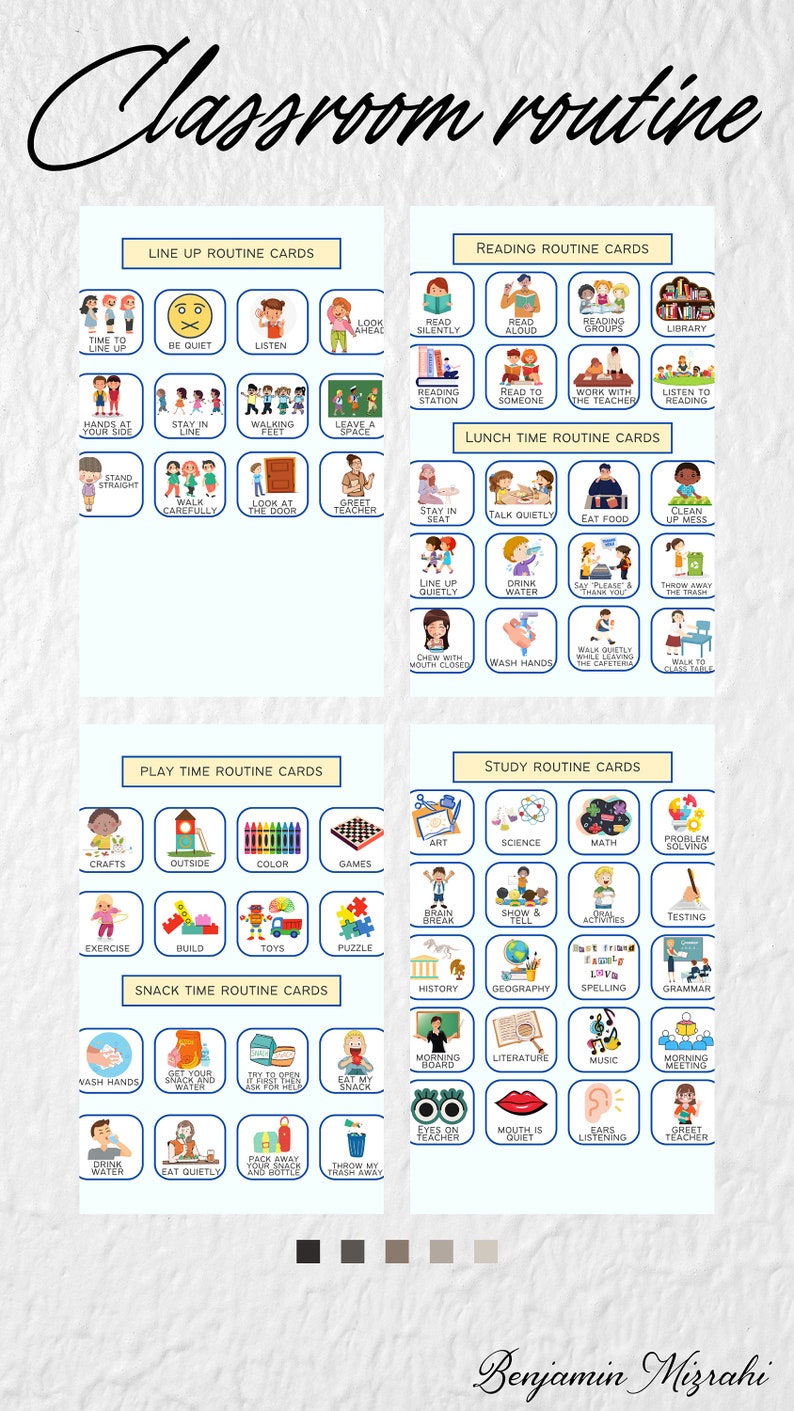 Classroom Routine Cards I Visual Schedule Cards Toddler Preschool ...