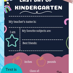 Editable Last Day of Kindergarten Sign Purple Snail Party Last Day of ...