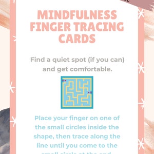 Finger Tracing Calming, Printable Mindfulness Flash Cards, Calm Down ...