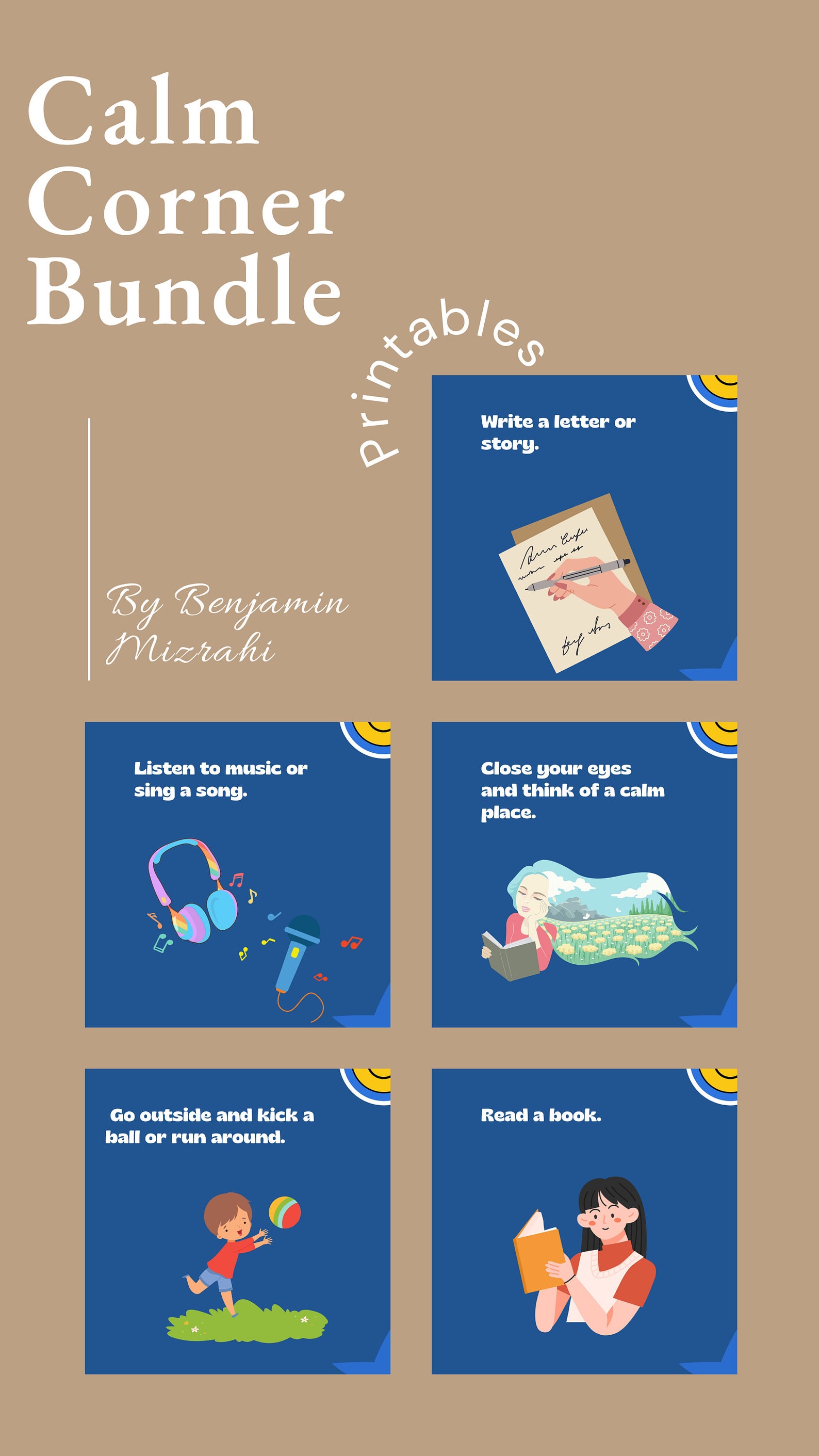 9 Calming Techniques Calm Down Corner Posters Print Educational Wall ...