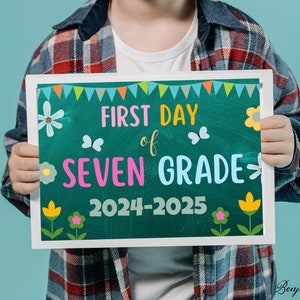 Editable First or Last Day of School Sign Back to School Sign Any Grade ...