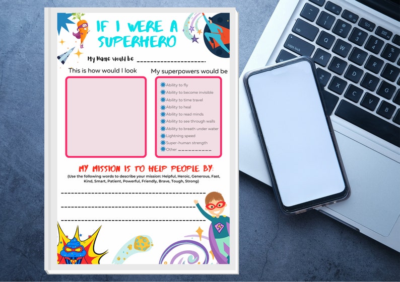 If I Were A Superhero, Self-esteem Fillable Worksheet, Self-esteem ...