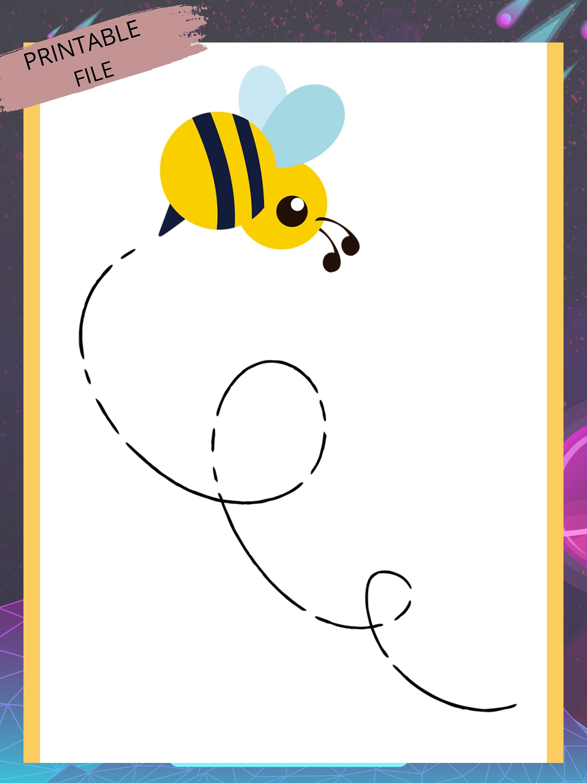 Finger BEE Tracing Calming Cards, Printable Mindfulness Flash Cards ...