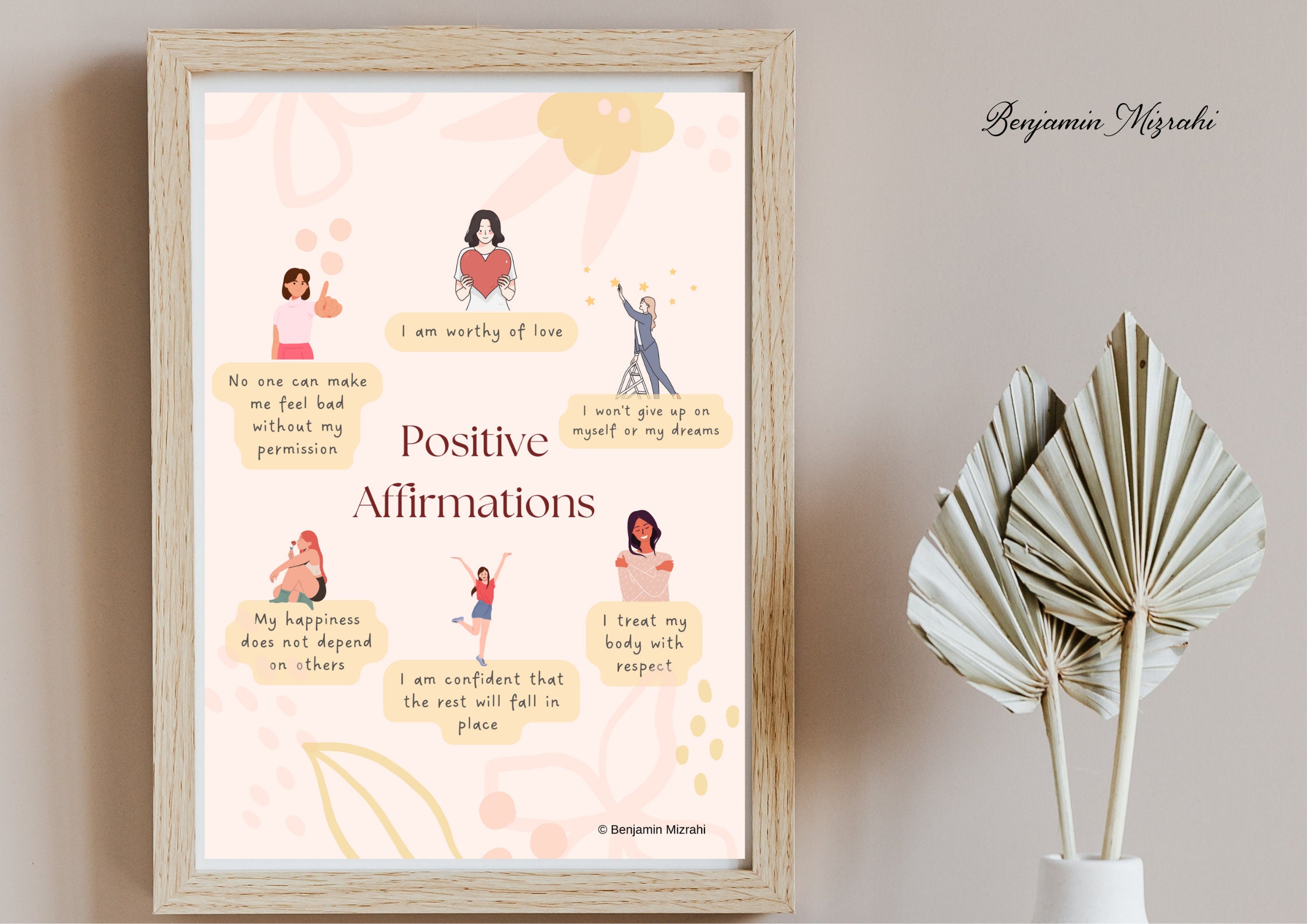 Positive Affirmations Poster Self-talk Therapy Poster Inner Voice Self ...