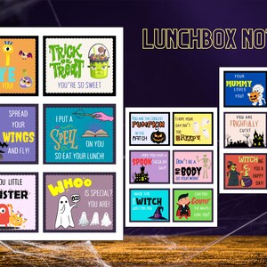Printable Lunchbox Notes, Halloween Notes, Lunch Notes, Lunch Box Jokes ...