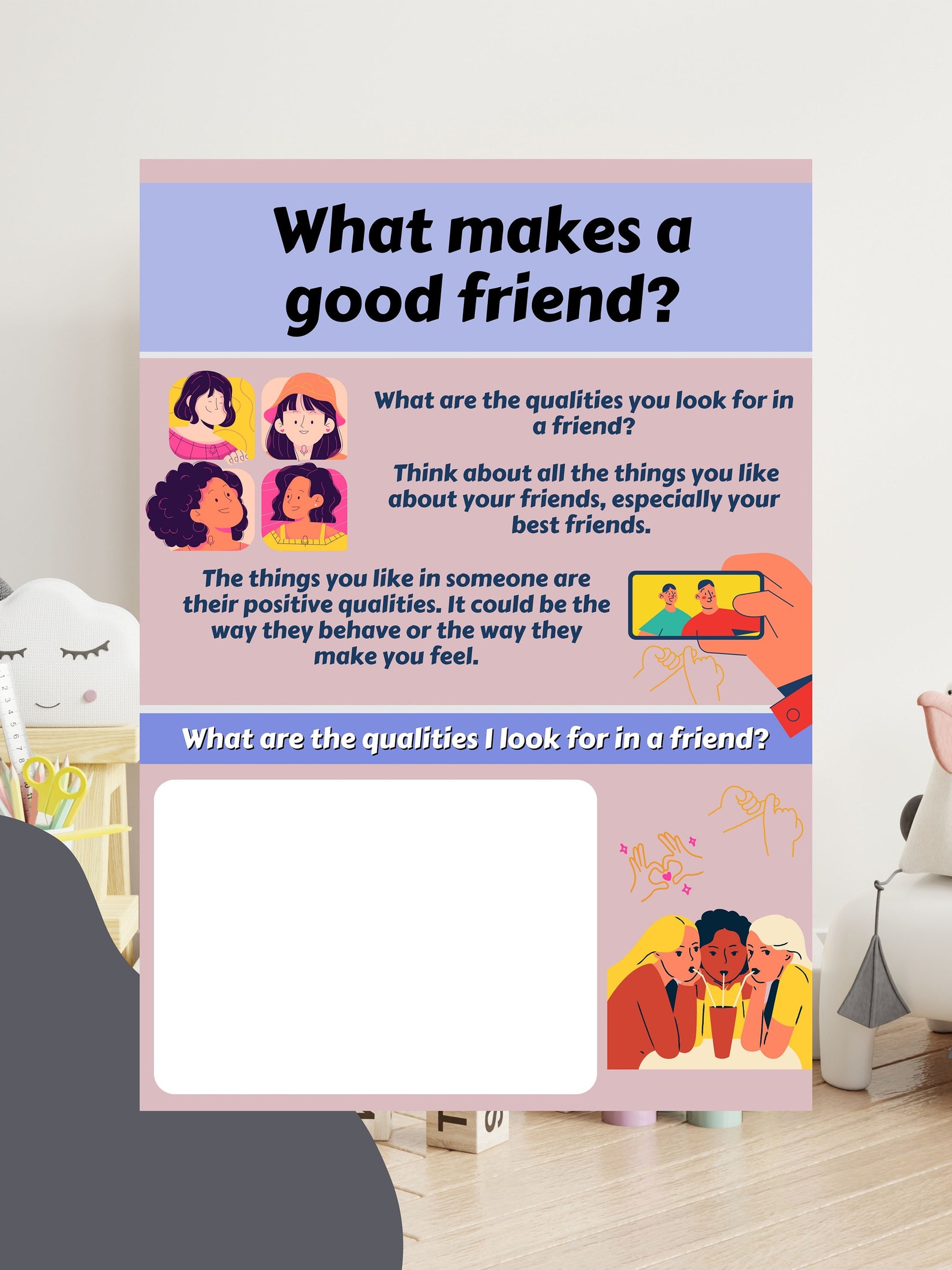 Good Vs Bad Friends Poster PRINTABLE Emotional Learning - Etsy