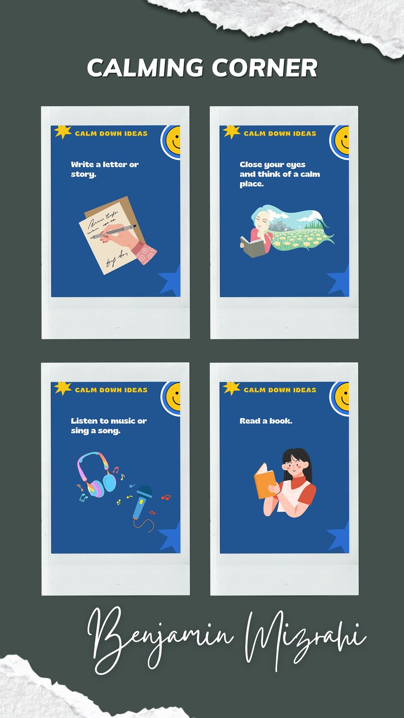 9 Calming Techniques Calm Down Corner Posters Print Educational Wall ...