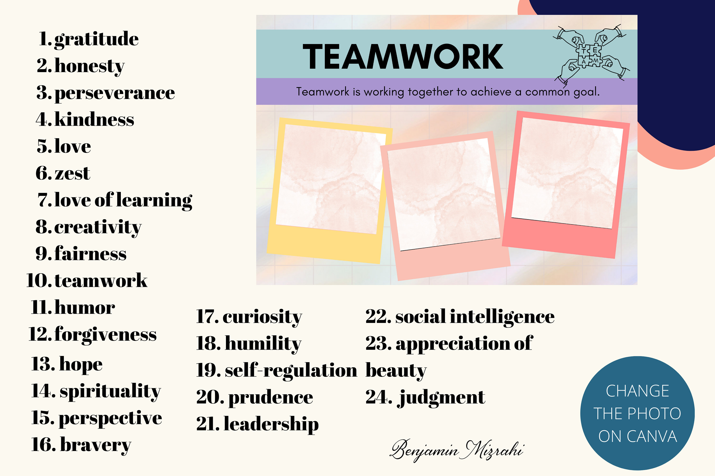 Classroom Role Model Good Behavior Poster Model Student Classroom ...