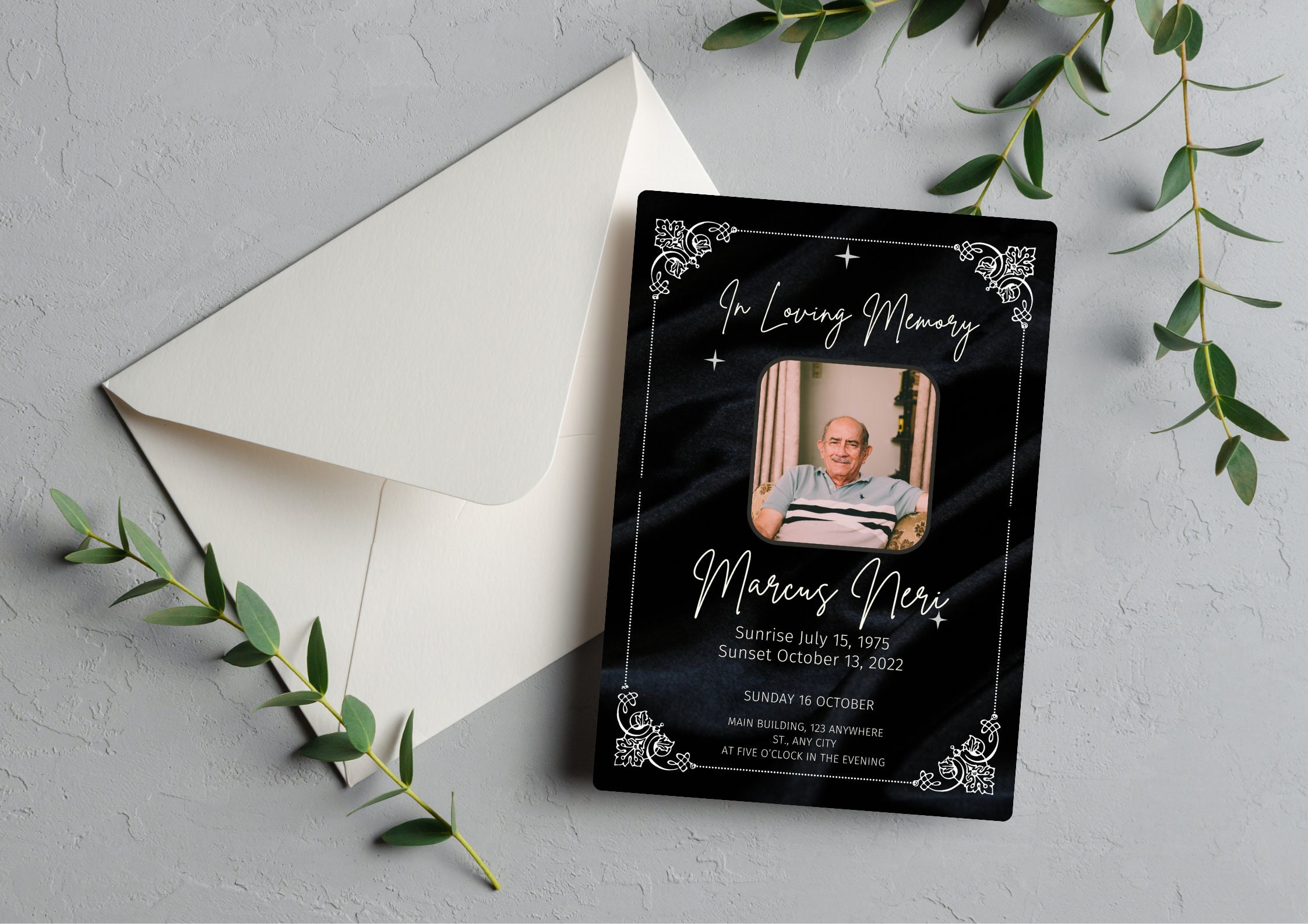 Funeral Brochure Funeral Program Template Obituary Program - Etsy