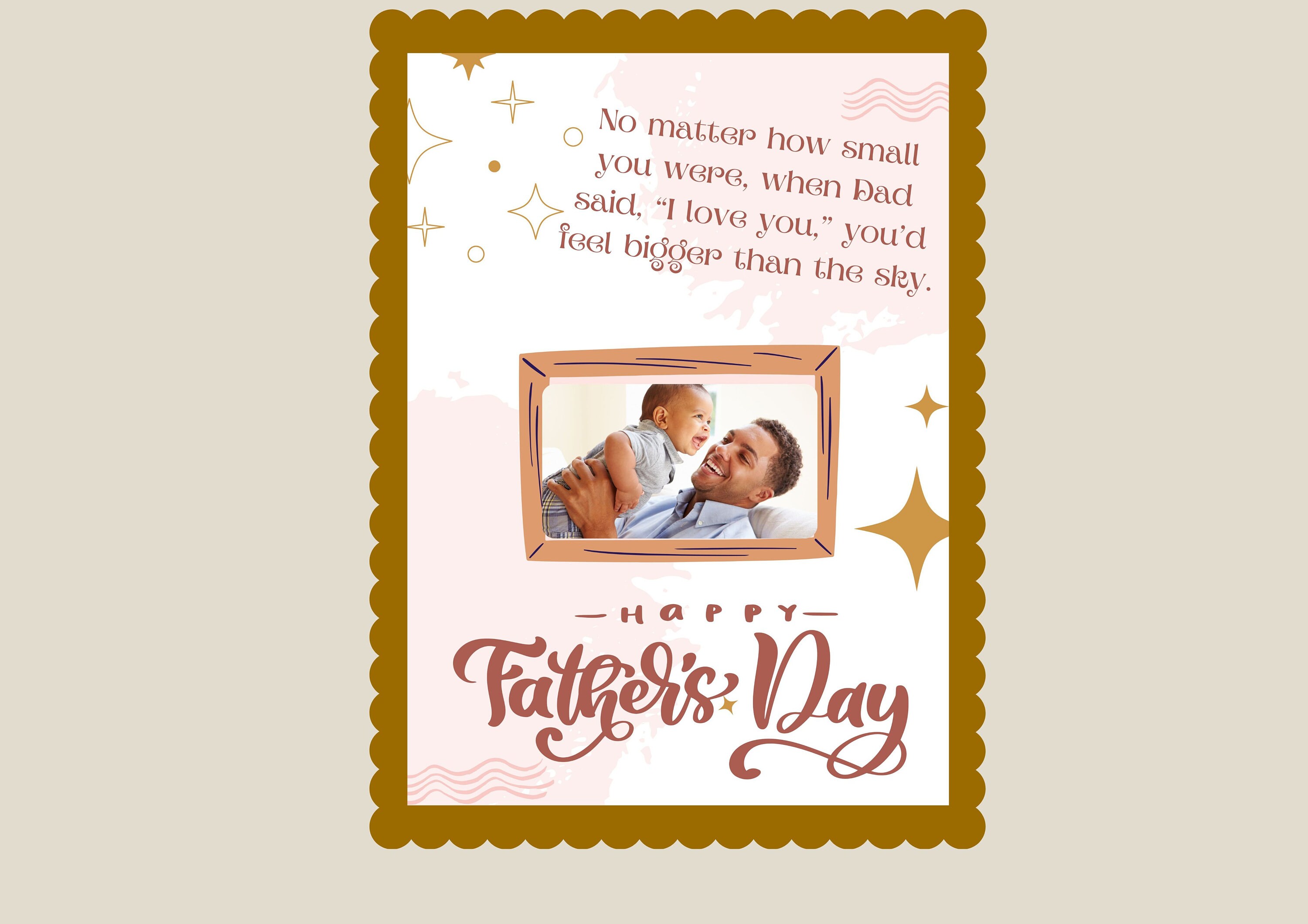 Happy Fathers Day Card, Daddy Scan Photo Card, Daddy to Be Card, Gift ...