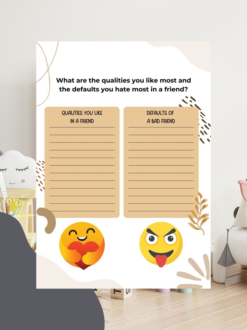 Good Vs Bad Friends Poster PRINTABLE Emotional Learning Social Skills ...