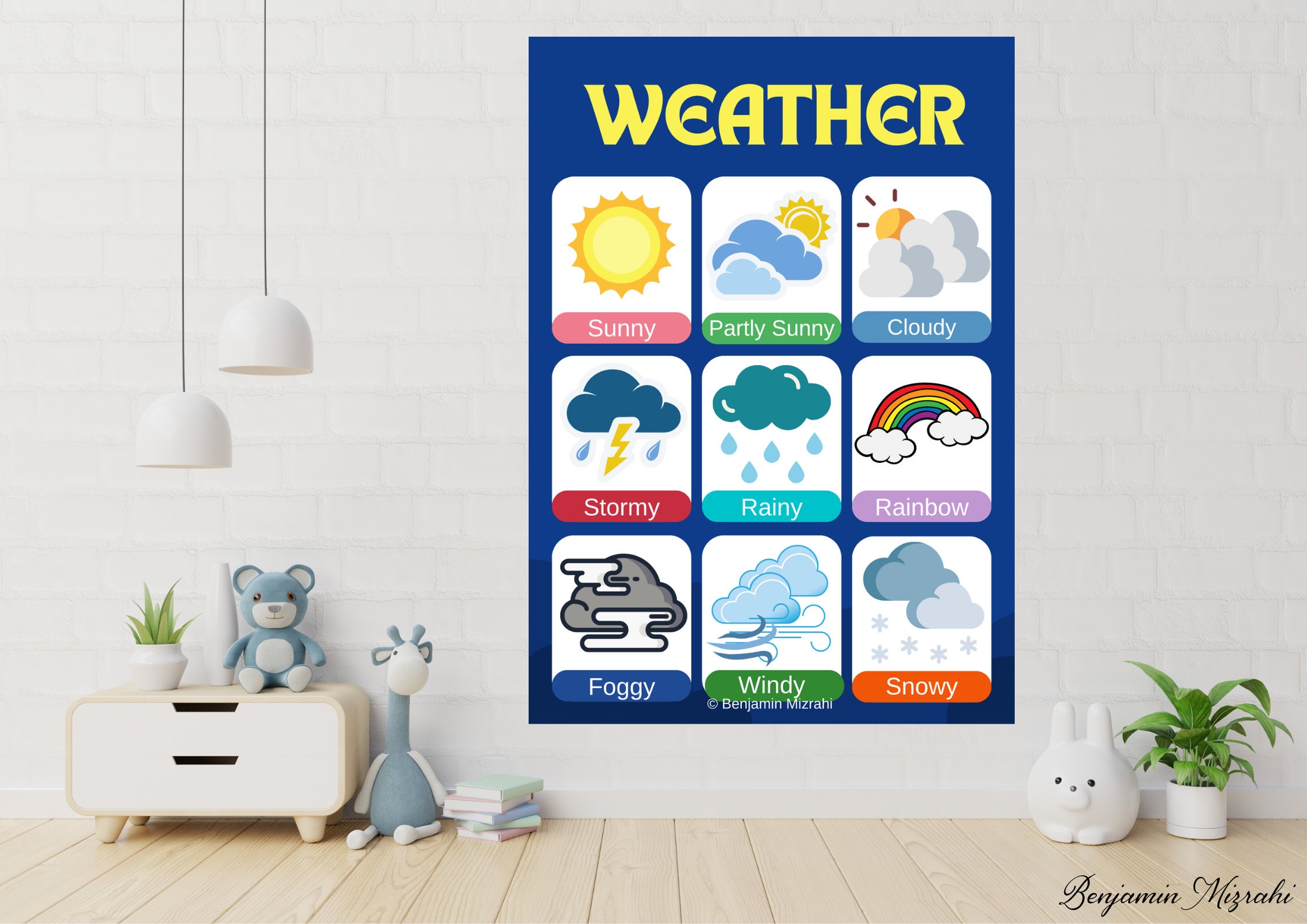 Weather Poster for Kids Educational Print for Kids Weather Educational ...