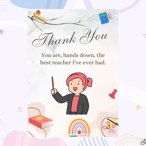Teacher Appreciation Week Printable, Card for Teacher, Teacher ...