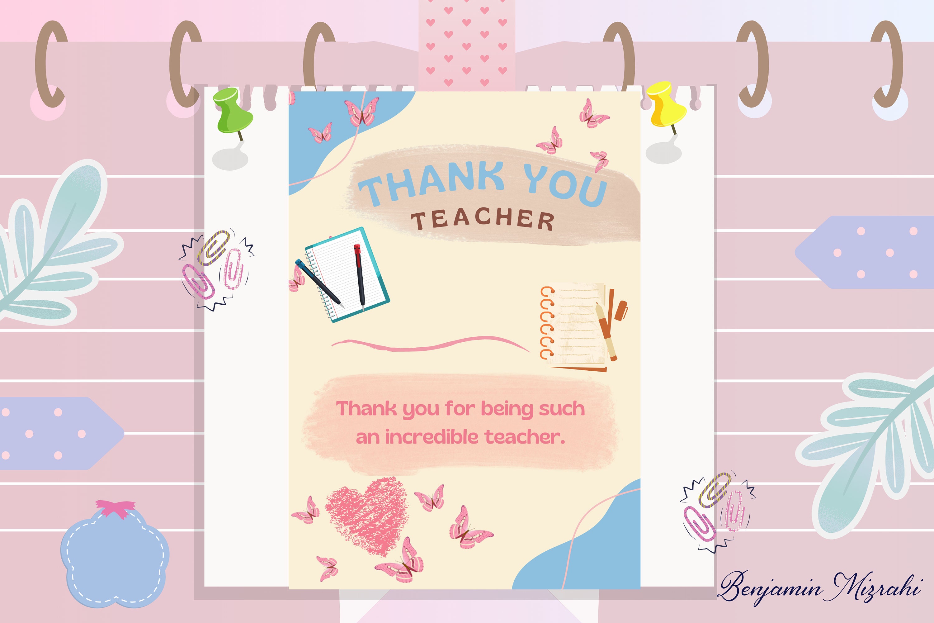 Printable Teacher Thank You Card, Teacher Appreciation Week, Thank You ...