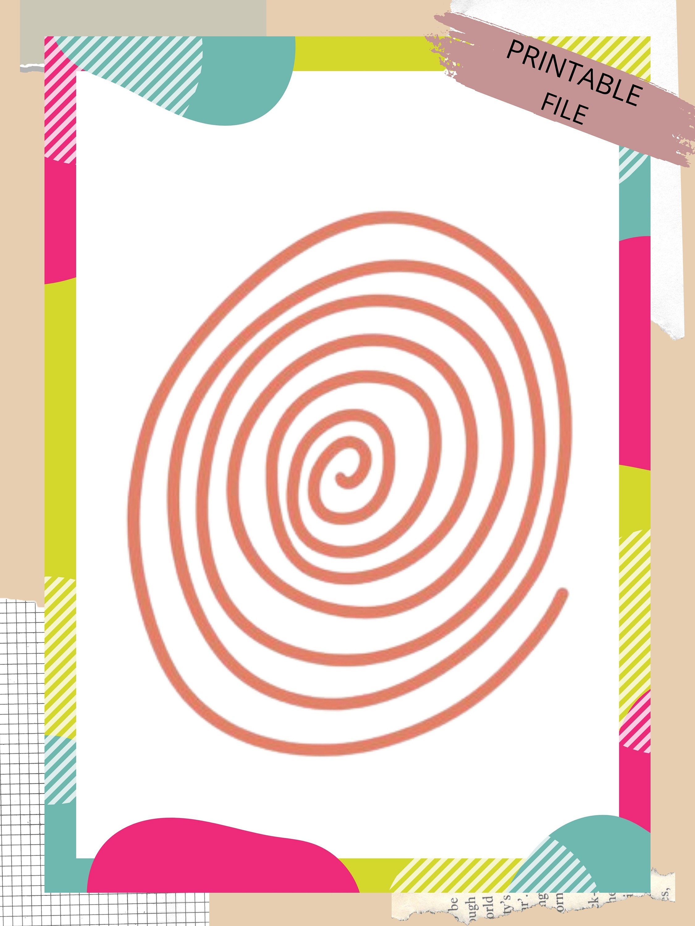 Finger Tracing Calming Cards, Printable Mindfulness Flash Cards, Calm ...