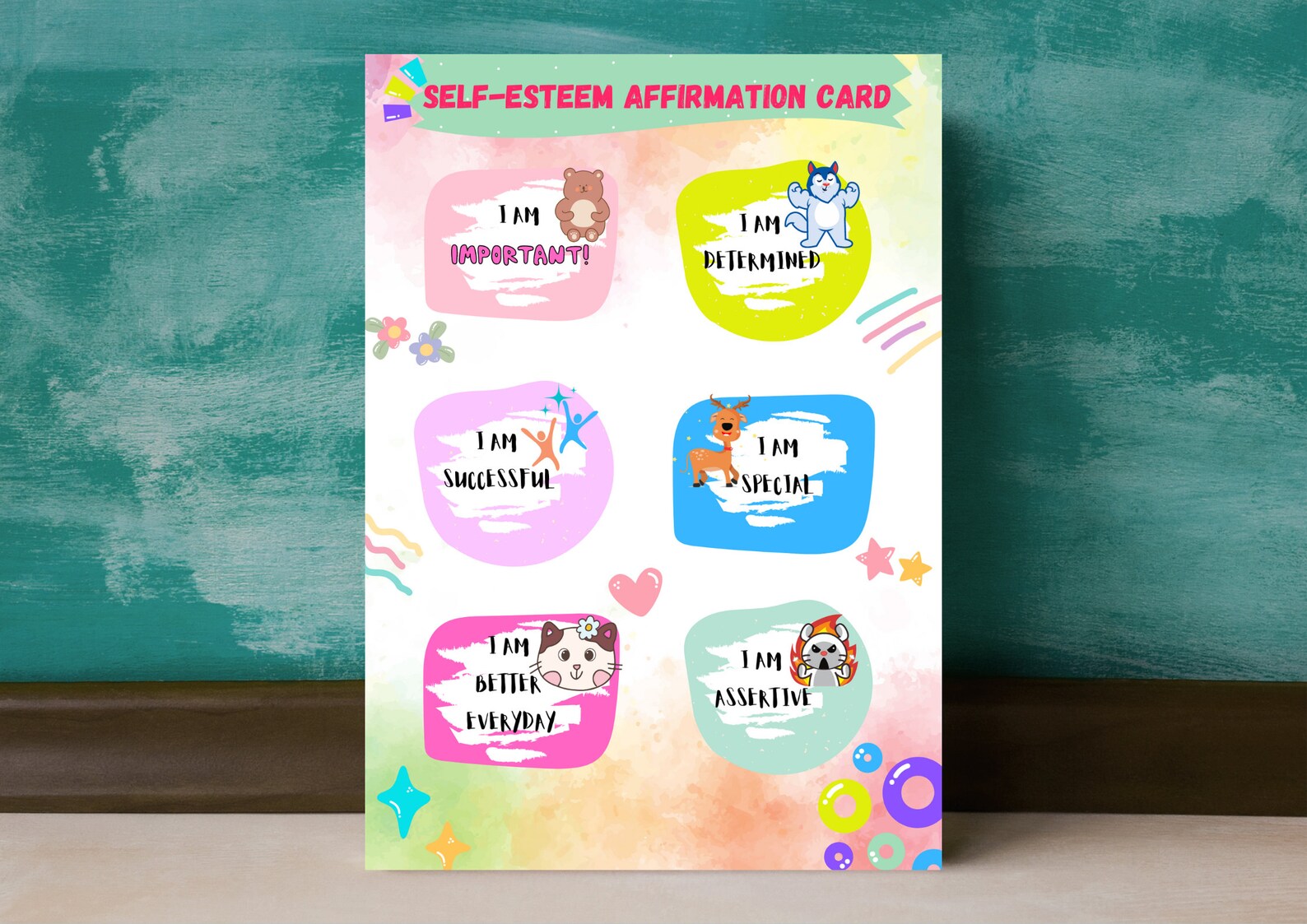 Self Esteem Affirmation Cards, Printable, Confidence, Positive ...