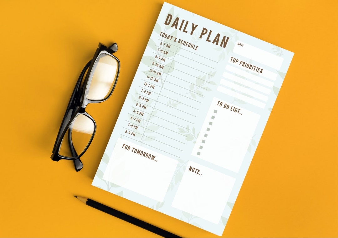 Daily Planner Printable, Hourly Planner, Military Time, Work Day ...