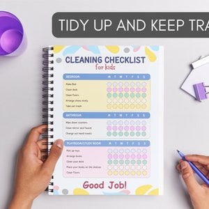 EDITABLE Cleaning Checklist for Kids, Cleaning Planner, Cleaning ...
