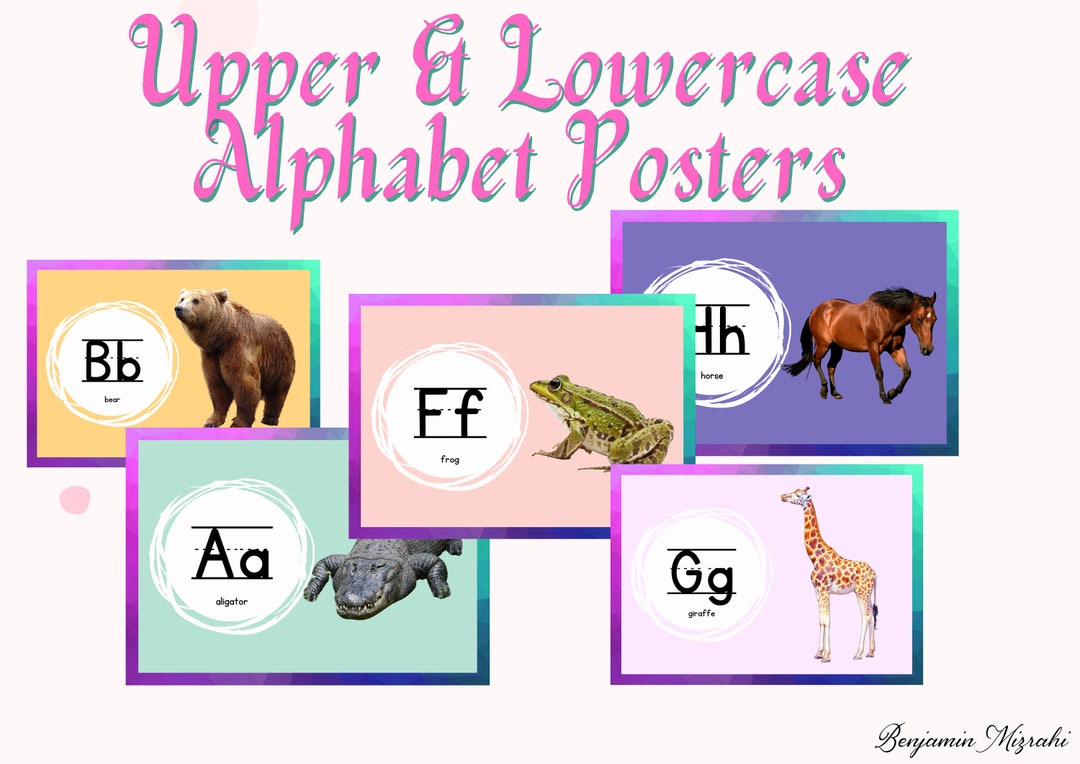 Upper & Lowercase Alphabet Tracing Cards Letters A to Z 26 - Etsy