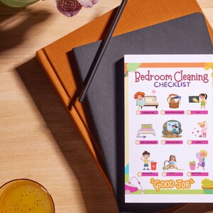 Printable Bedroom Cleaning Checklist for Kids, Clean Room Checklist ...