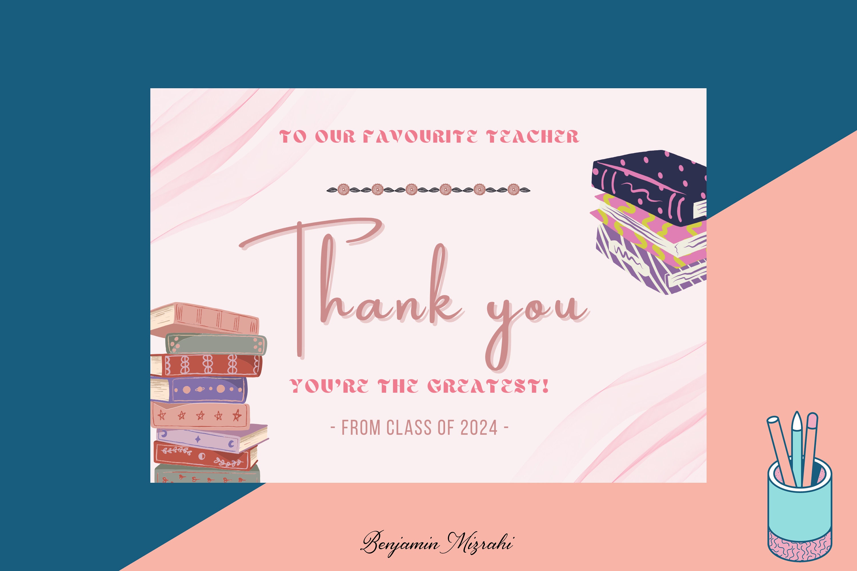 Teacher Thank You Card Printable, Thank You Teacher Appreciation Card ...
