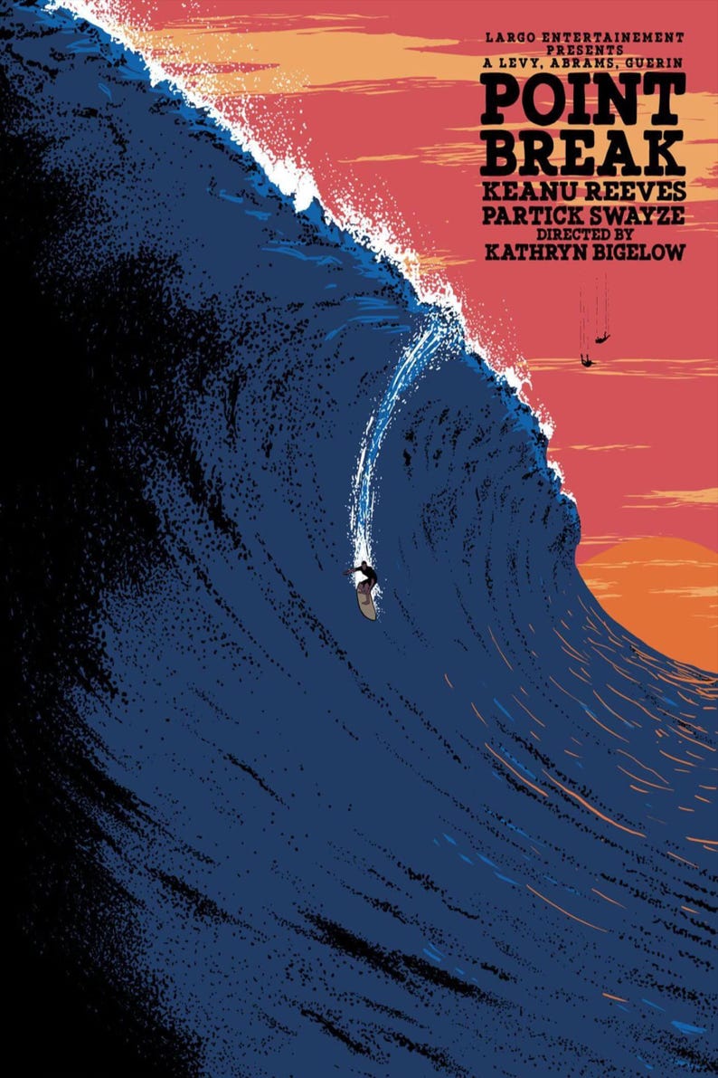 Point Break Surf Crime Action Movie Poster - Etsy UK
