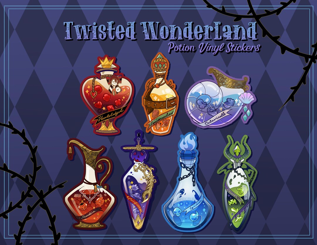 Twisted Wonderland TWST Dorm Themed Potion Holographic Vinyl Sticker - Etsy