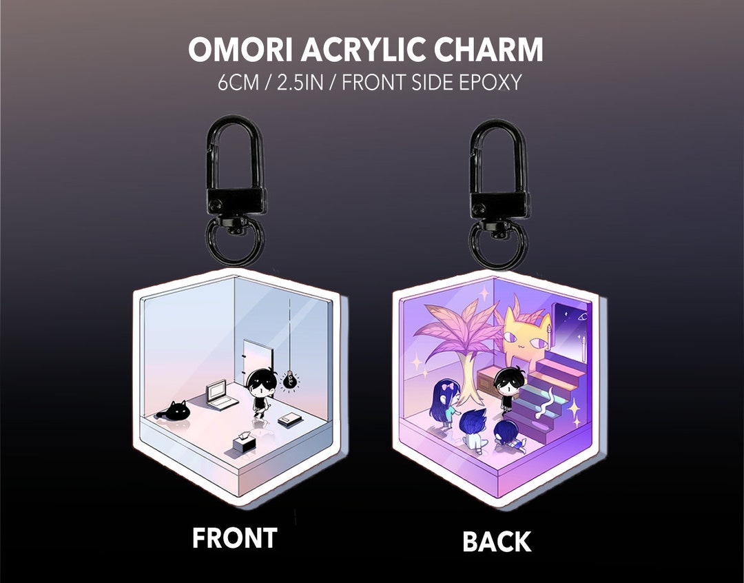 OMORI Game White Space Head Space Diorama Acrylic Charm - Etsy