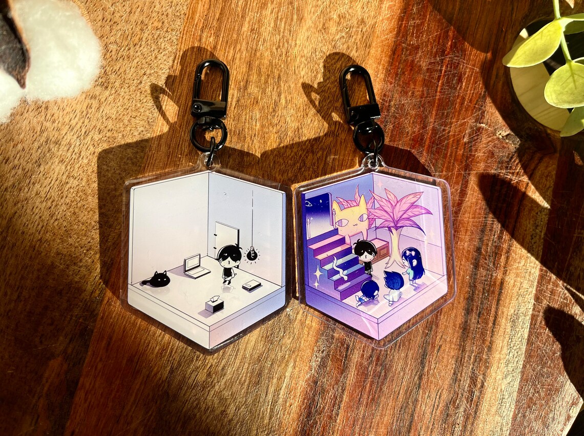 OMORI Game White Space Head Space Diorama Acrylic Charm - Etsy