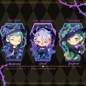 Twisted Wonderland TWST Riddle Leona Jade Azul Floyd Jamil Kalim Rook ...