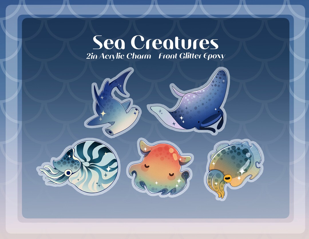 Sea Creatures Mantaray Hammerhead Shark Nautilus Dumbo Octopus ...