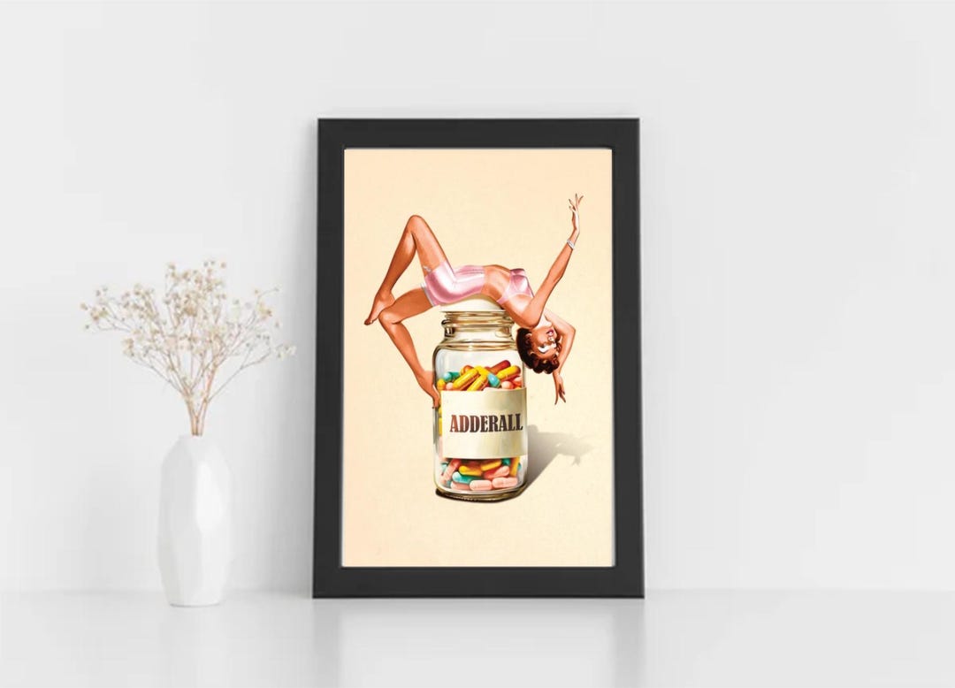 Pill of Bliss (vintage Collage Art Print – Surreal Trippy Wall Art ...